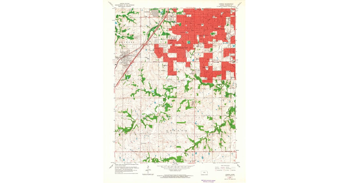 1963 Map of Lenexa, KS — High-Res | Pastmaps