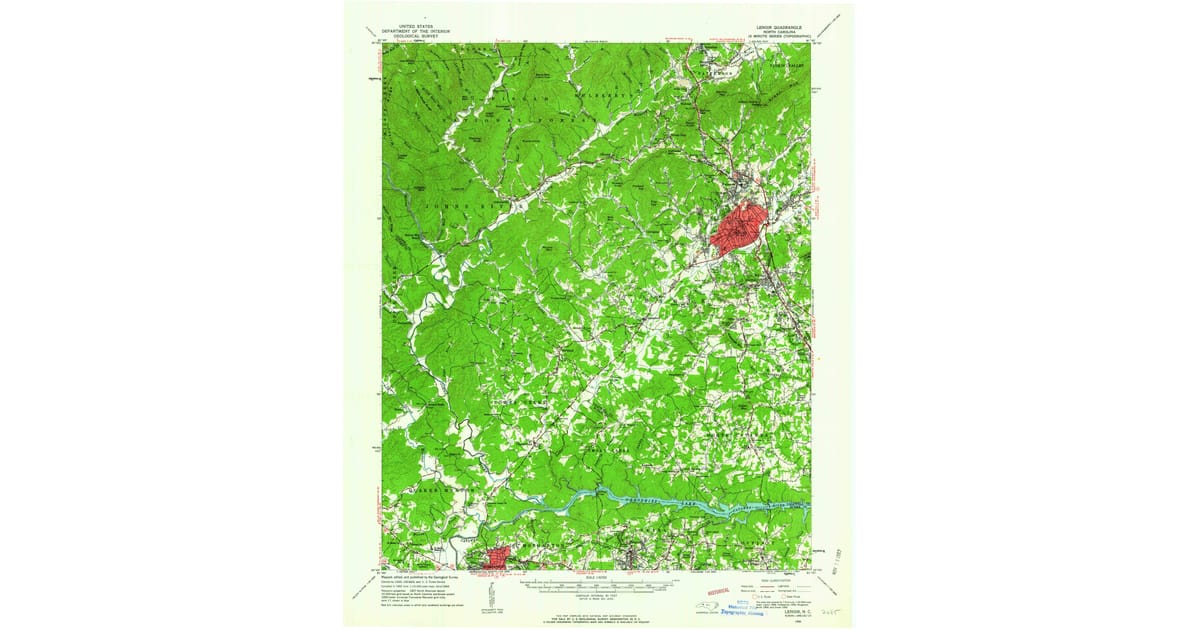 1956 Map of Lenoir, NC — High-Res | Pastmaps