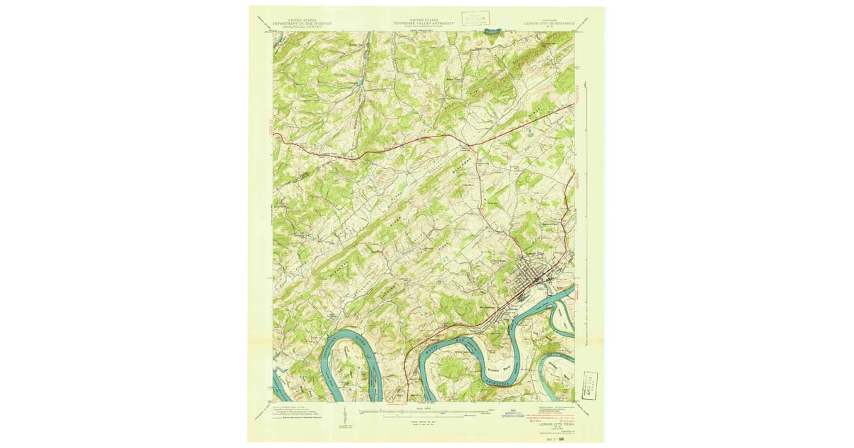 1940 Map of Lenoir City, TN — High-Res | Pastmaps