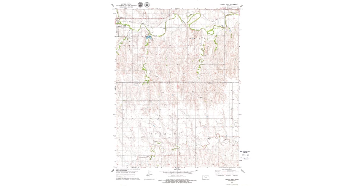 1978 Map of Lenora East, Norton County, KS — High-Res | Pastmaps