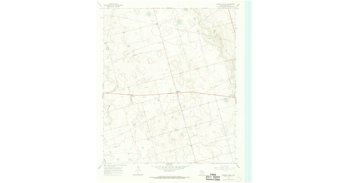 1966 Map of Lenorah West, Martin County, TX — High-Res | Pastmaps