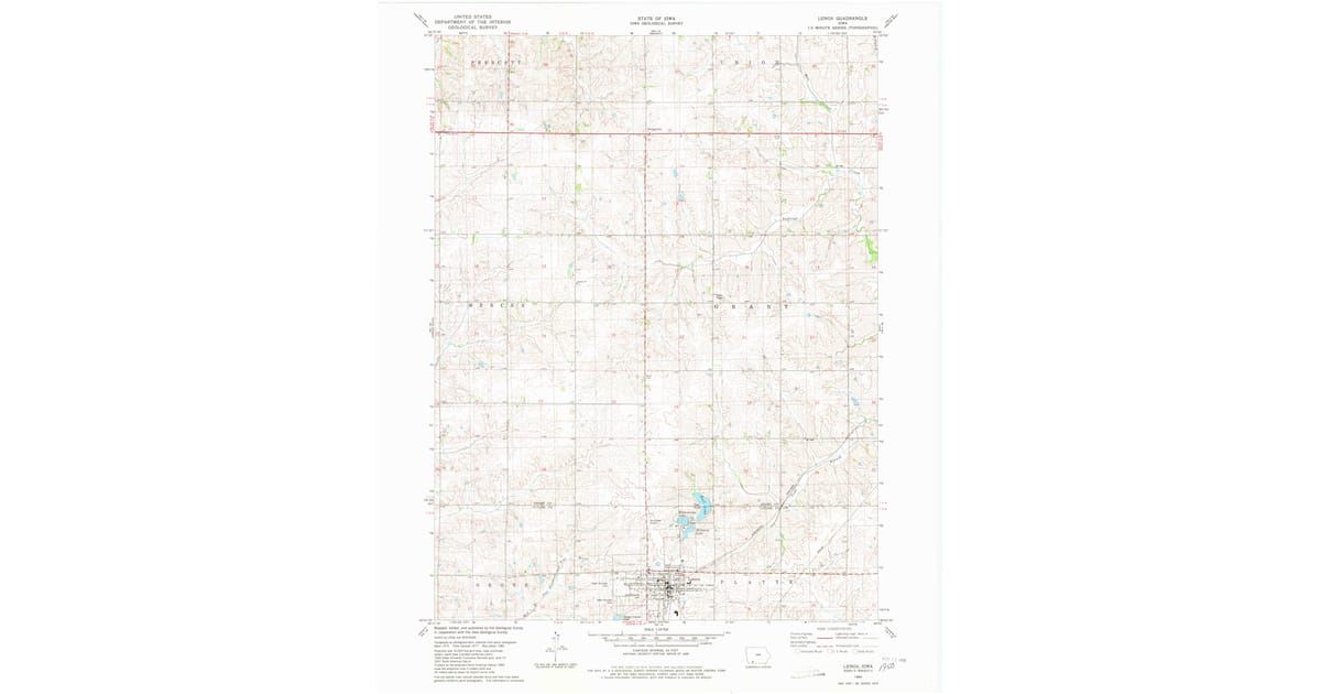 1980 Map of Lenox, IA — High-Res | Pastmaps