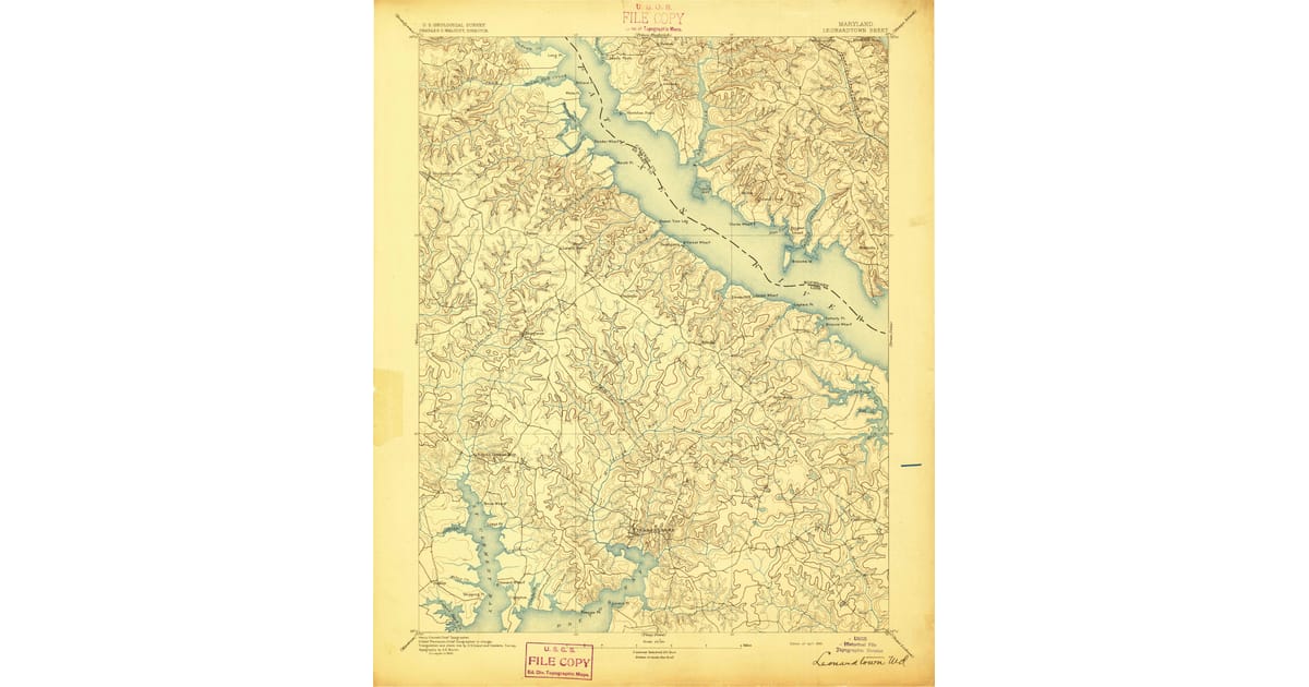 1895 Map of Leonardtown, MD — High-Res | Pastmaps