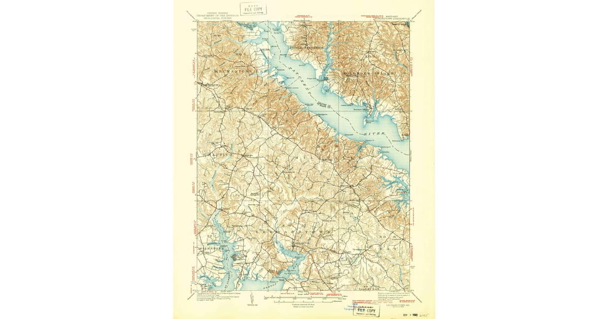 1939 Map of Leonardtown, MD — High-Res | Pastmaps
