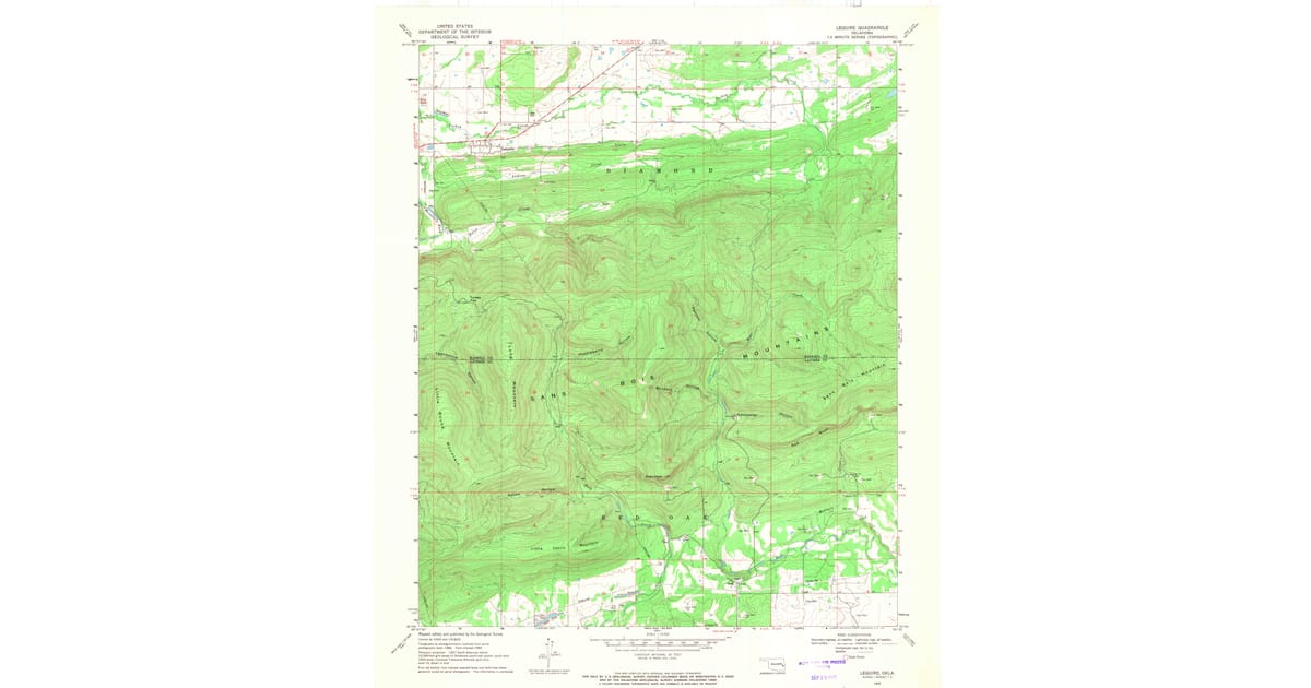1969 Map of Lequire, OK — High-Res | Pastmaps