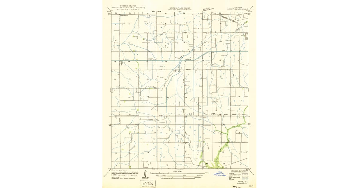 1946 Map of Leroy, Vermilion Parish, LA — High-Res | Pastmaps