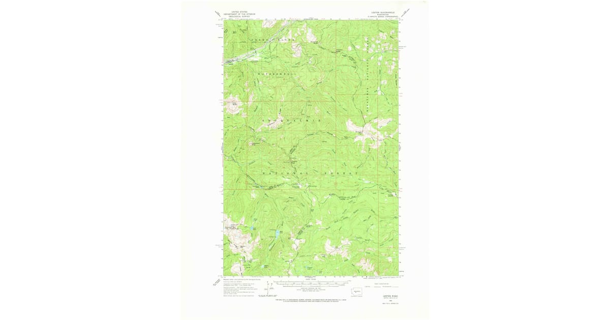 1962 Map of Lester, King County, WA — High-Res, 1968 Print | Pastmaps