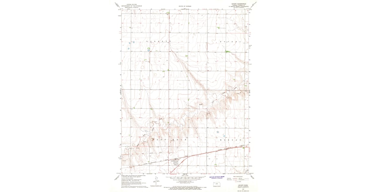1967 Map of Levant, KS — High-Res | Pastmaps