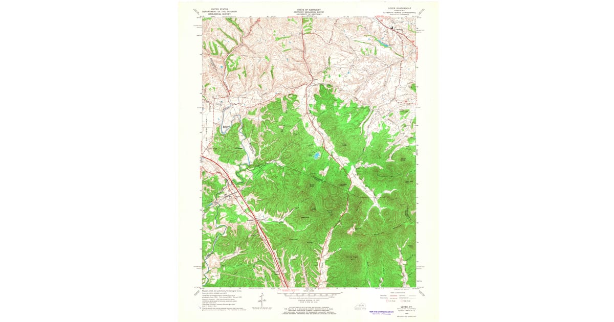 1965 Map of Levee, Montgomery County, KY — High-Res | Pastmaps