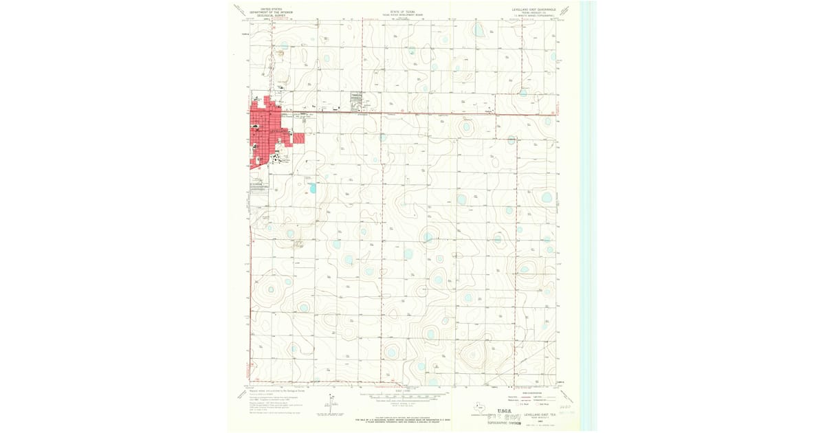 1965 Map of Levelland East, Hockley County, TX — High-Res | Pastmaps
