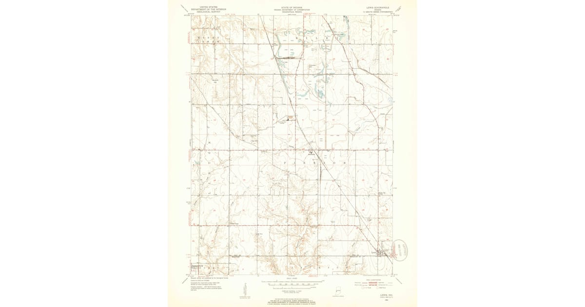 1950s Maps of Farmersburg, IN | Pastmaps