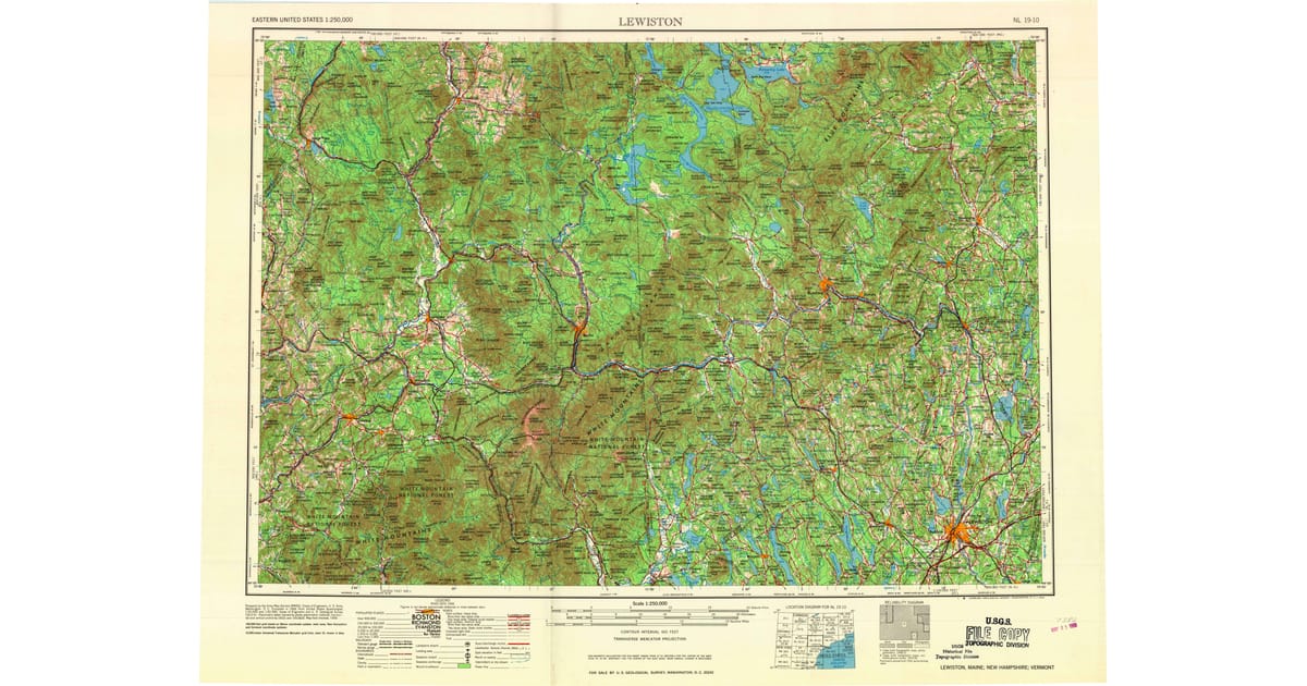 1969 Map of Lewiston, ME — High-Res | Pastmaps