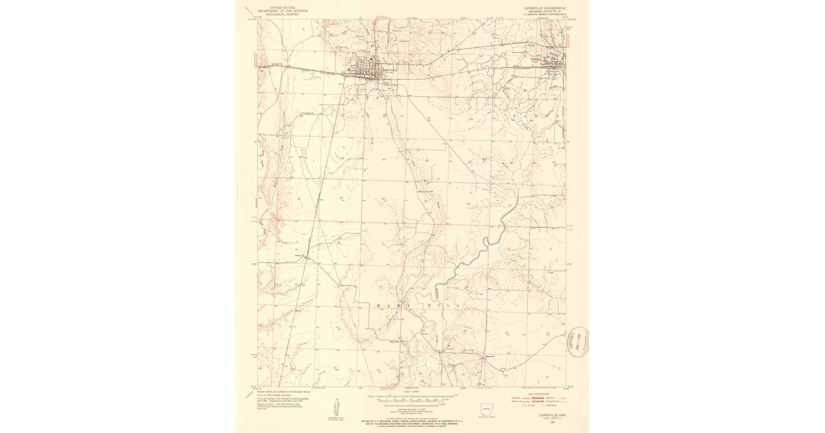 Old Historical Maps of Lewisville, AR | Pastmaps
