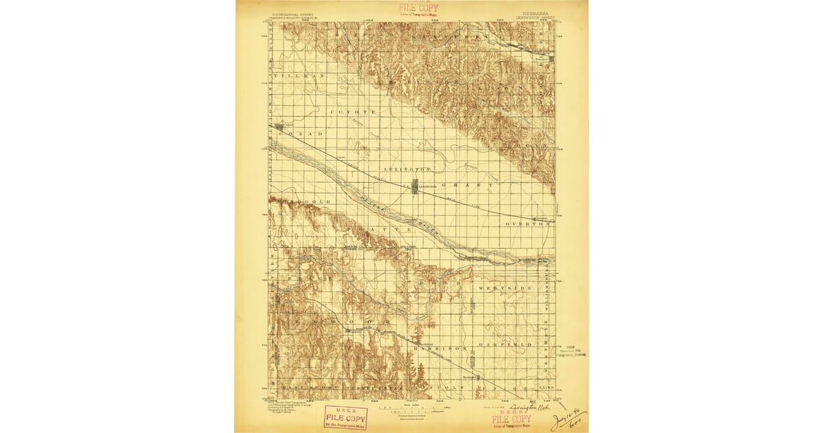 Old Maps of Dawson County, NE for Genealogy | Pastmaps