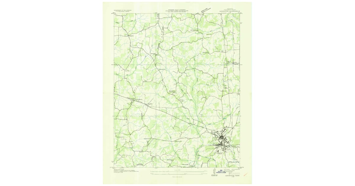 1936 Map of Lexington, TN — High-Res | Pastmaps