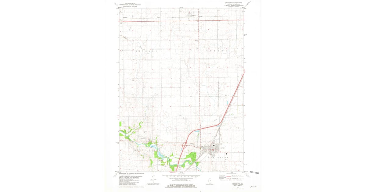 1981 Map of Lexington, IL — High-Res | Pastmaps