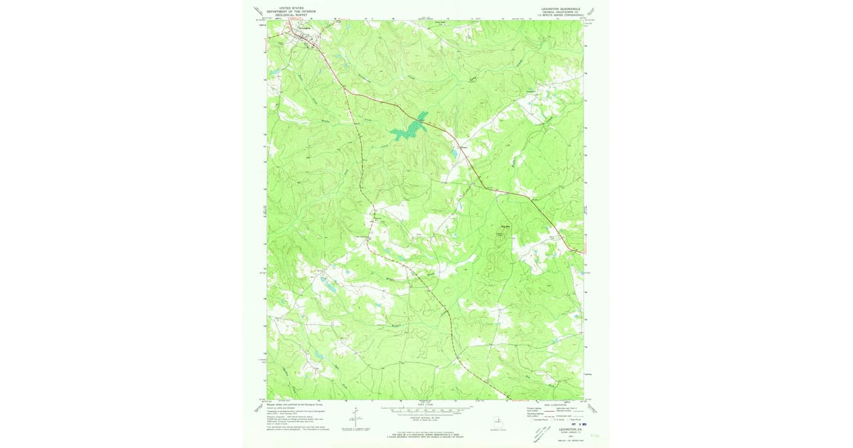 1971 Map of Lexington, GA — High-Res | Pastmaps