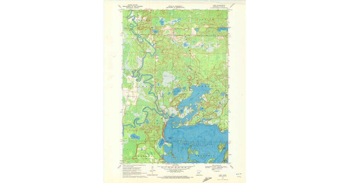1970 Map of Libby, Aitkin County, MN — High-Res | Pastmaps