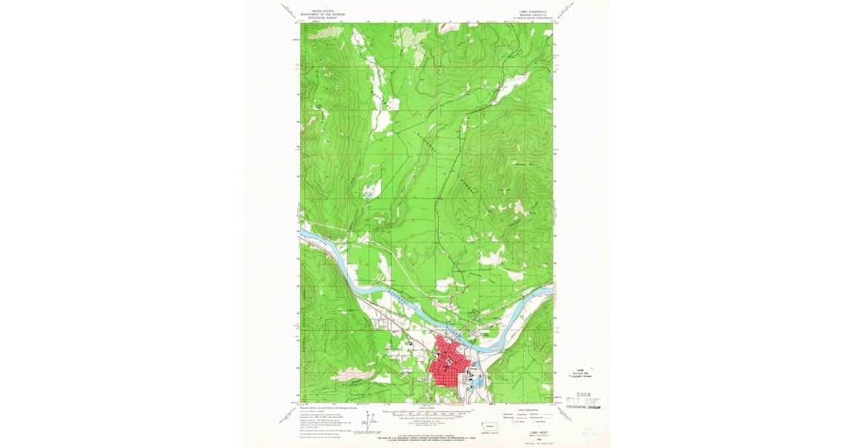 1963 Map of Libby, MT — High-Res | Pastmaps
