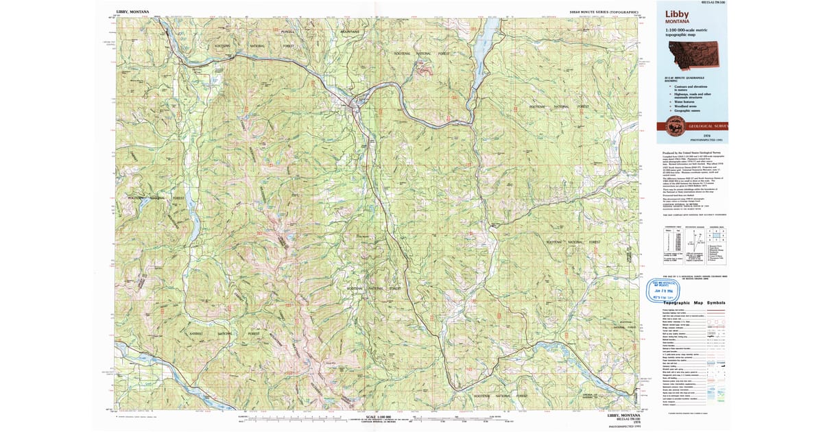 1978 Map of Libby, MT — High-Res | Pastmaps