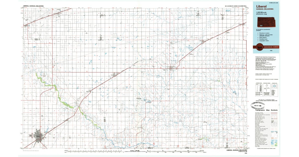 1980s Maps of Beaver County, OK | Pastmaps
