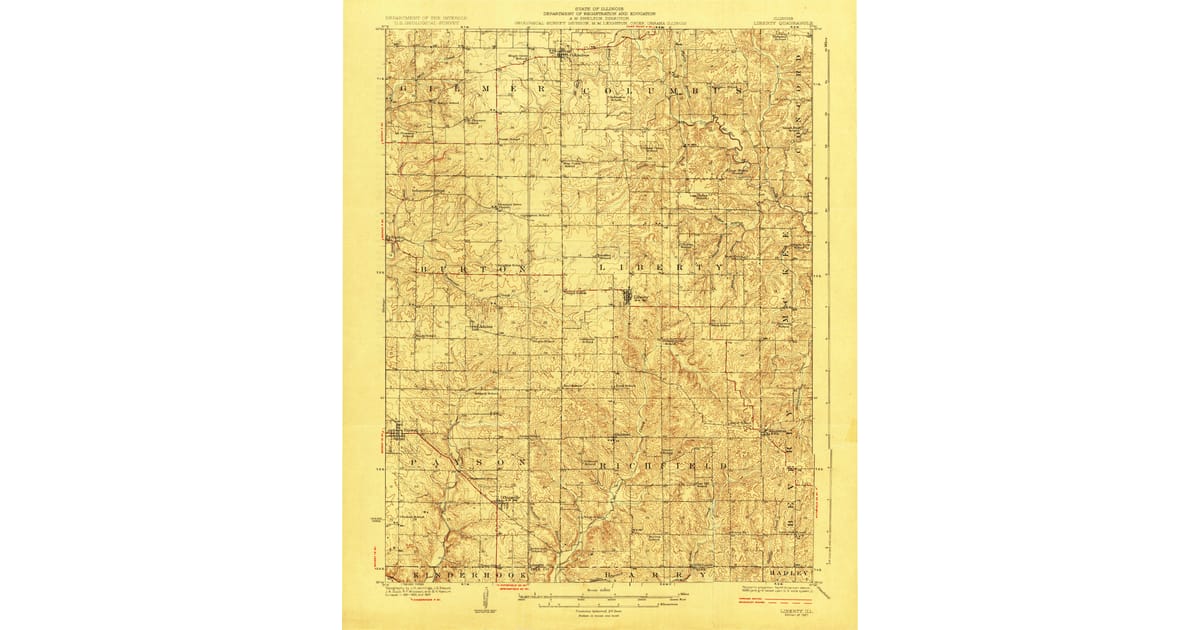 1927 Map of Liberty, IL — High-Res | Pastmaps