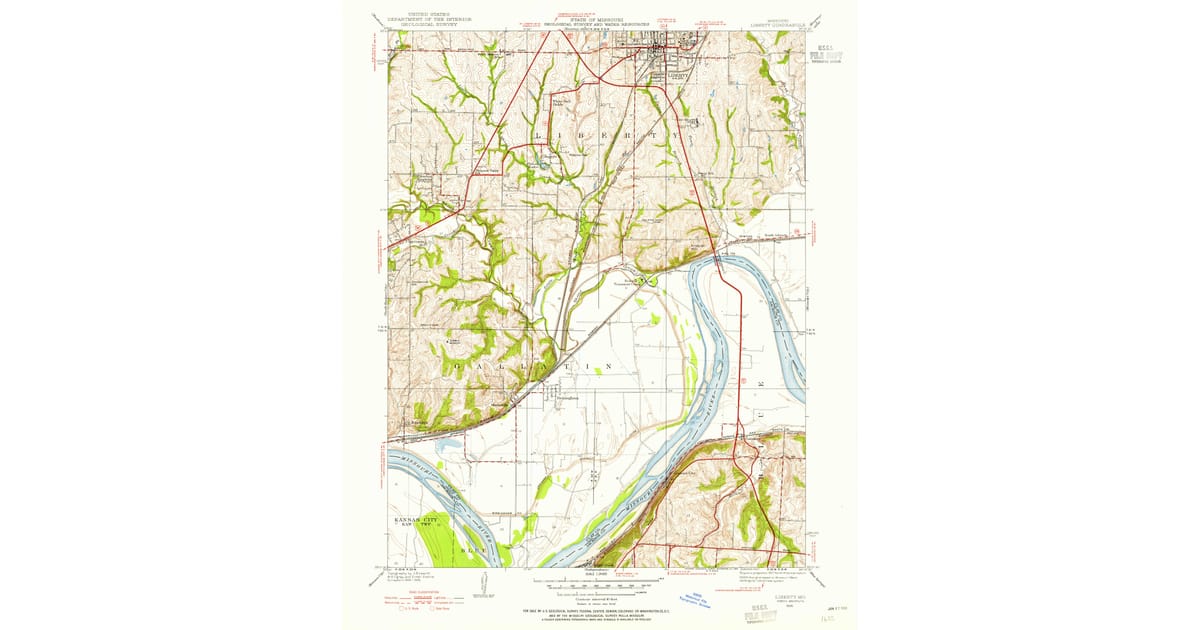 1935 Map of Liberty, MO — High-Res | Pastmaps
