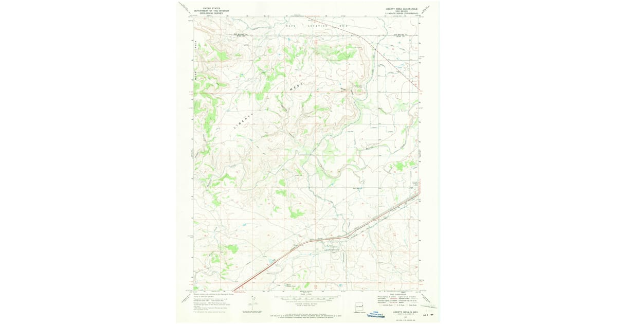 1967 Map of Liberty Mesa, Quay County, NM — High-Res | Pastmaps