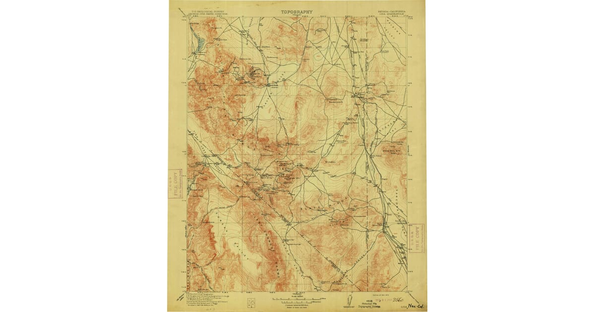 1913 Map of Lida, Esmeralda County, NV — High-Res | Pastmaps
