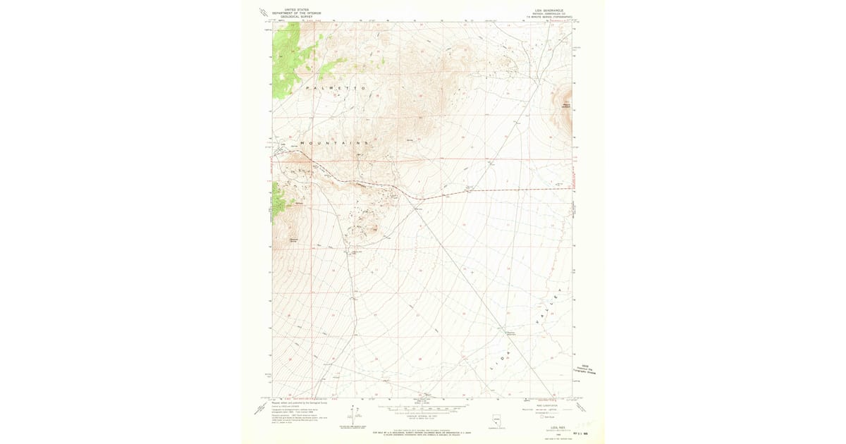 1968 Map of Lida, Esmeralda County, NV — High-Res | Pastmaps