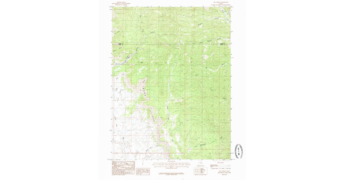1985 Map of Lila Point, Emery County, UT — High-Res | Pastmaps