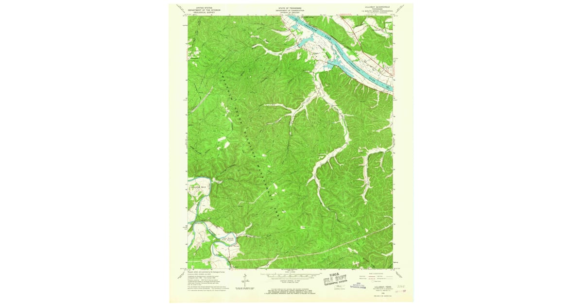 1966 Map of Lillamay, Cheatham County, TN — High-Res | Pastmaps