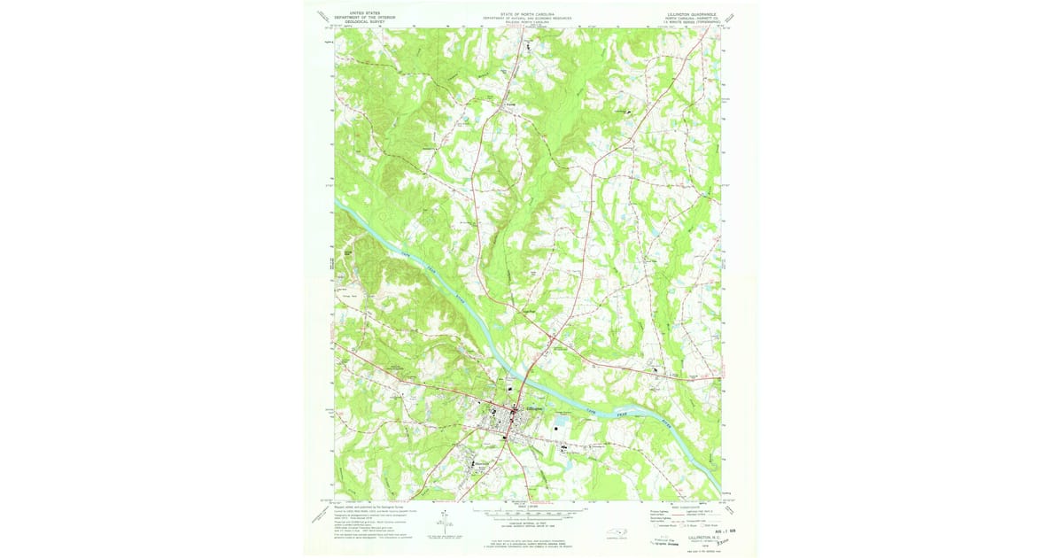 1978 Map of Lillington, NC — High-Res | Pastmaps