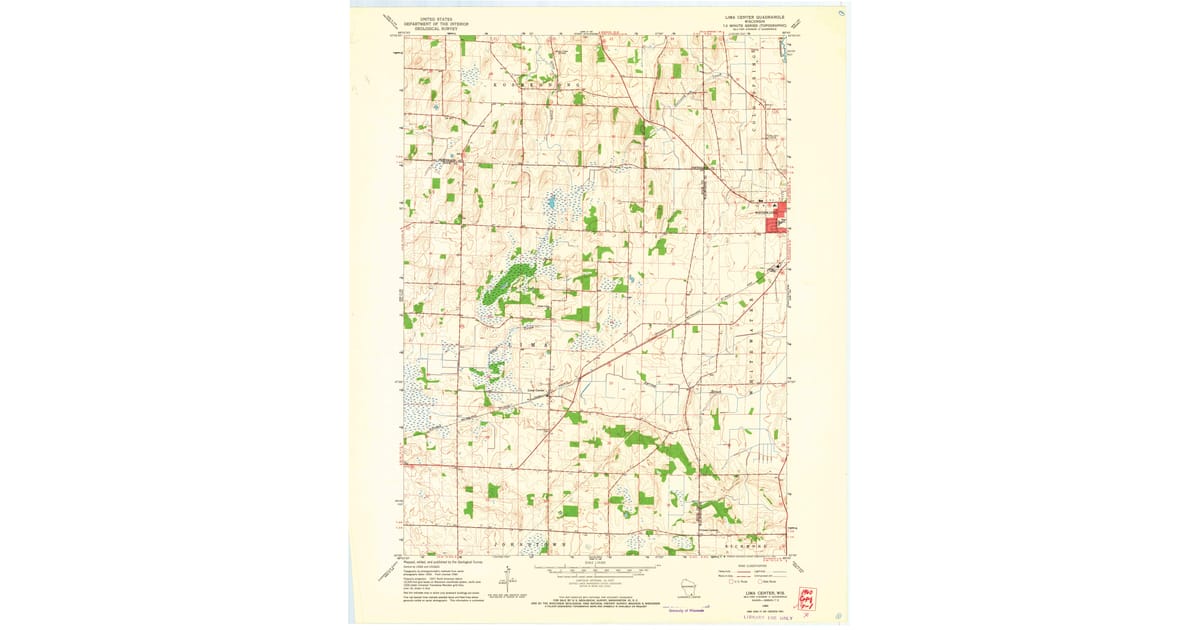1960 Map of Lima Center, Rock County, WI — High-Res | Pastmaps