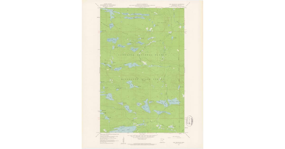1959 Map of Lima Mountain, Cook County, MN — High-Res | Pastmaps