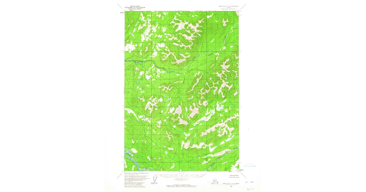 1954 Map of Lime Hills C-6, Bethel Borough, AK — High-Res | Pastmaps