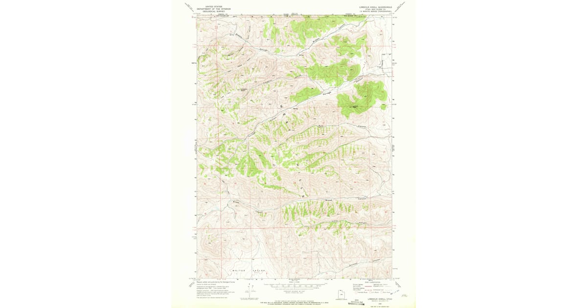 1968 Map of Limekiln Knoll, Box Elder County, UT — High-Res | Pastmaps