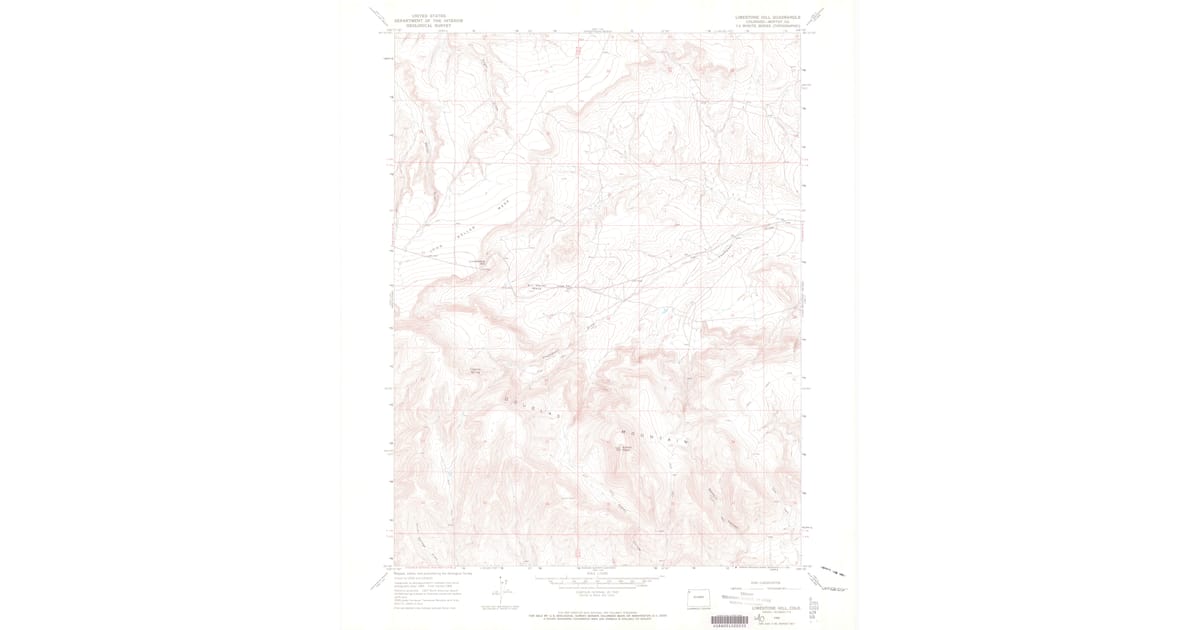1966 Map of Limestone Hill, Moffat County, CO — High-Res | Pastmaps