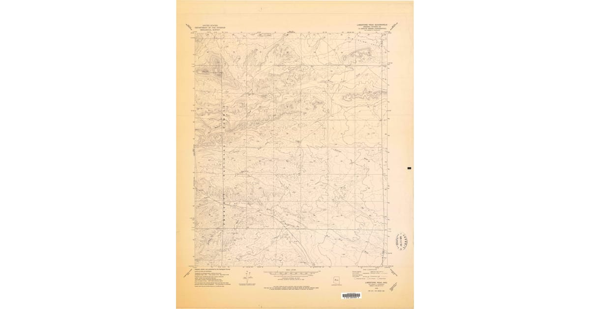 1978 Map of Limestone Peak, Yavapai County, AZ — High-Res | Pastmaps