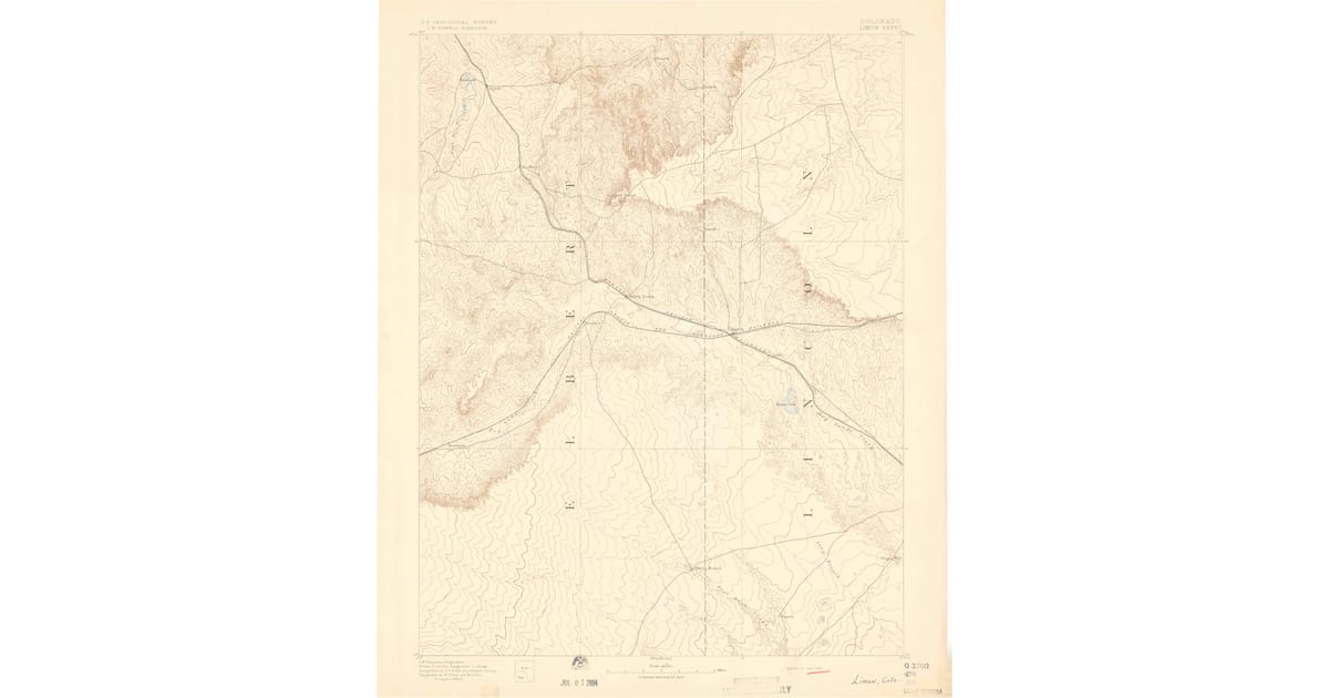 1892 Map of Limon, CO — High-Res | Pastmaps
