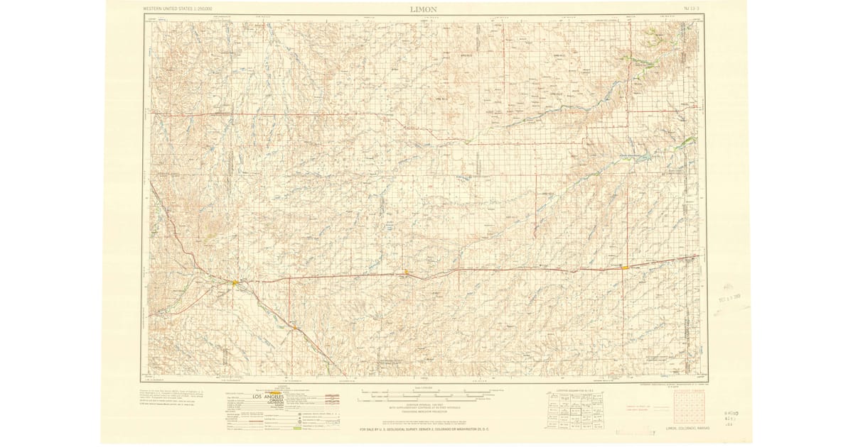 1958 Map of Limon, CO — High-Res | Pastmaps