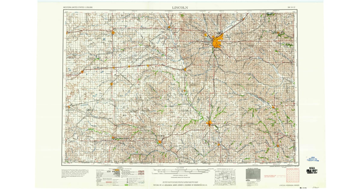 1958 Map of Lincoln, NE — High-Res | Pastmaps