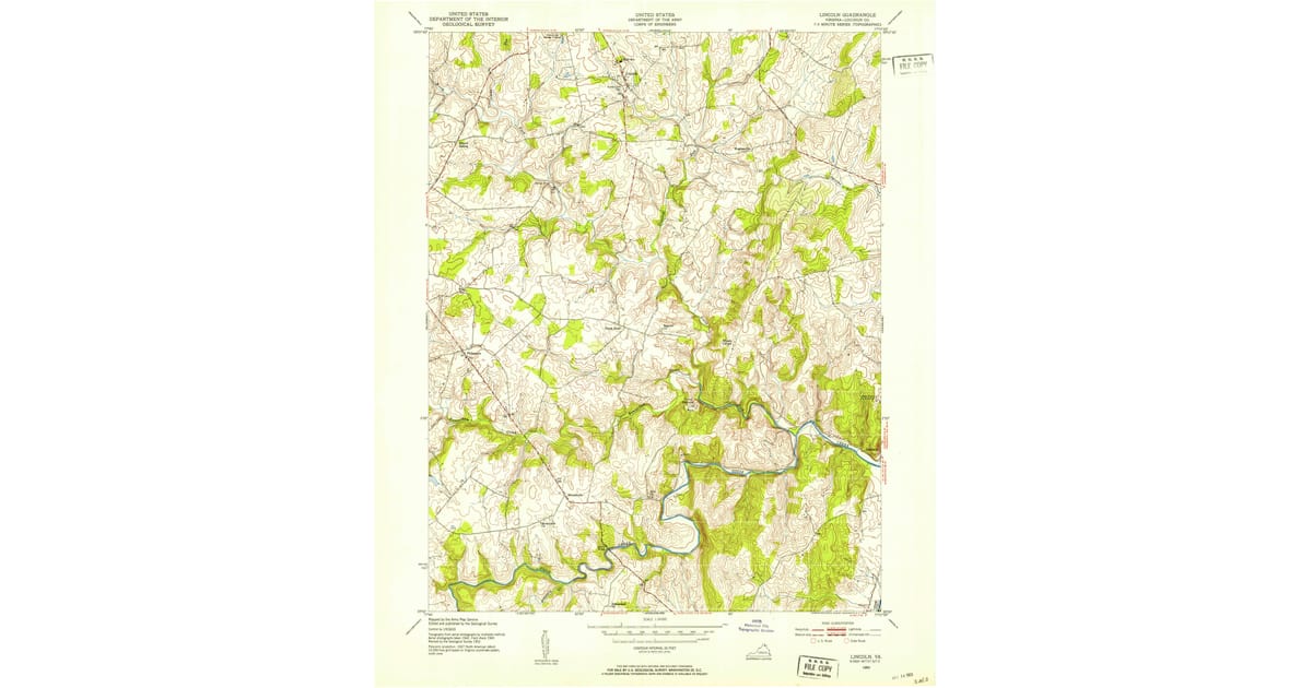 1952 Map of Lincoln, Loudoun County, VA — High-Res | Pastmaps