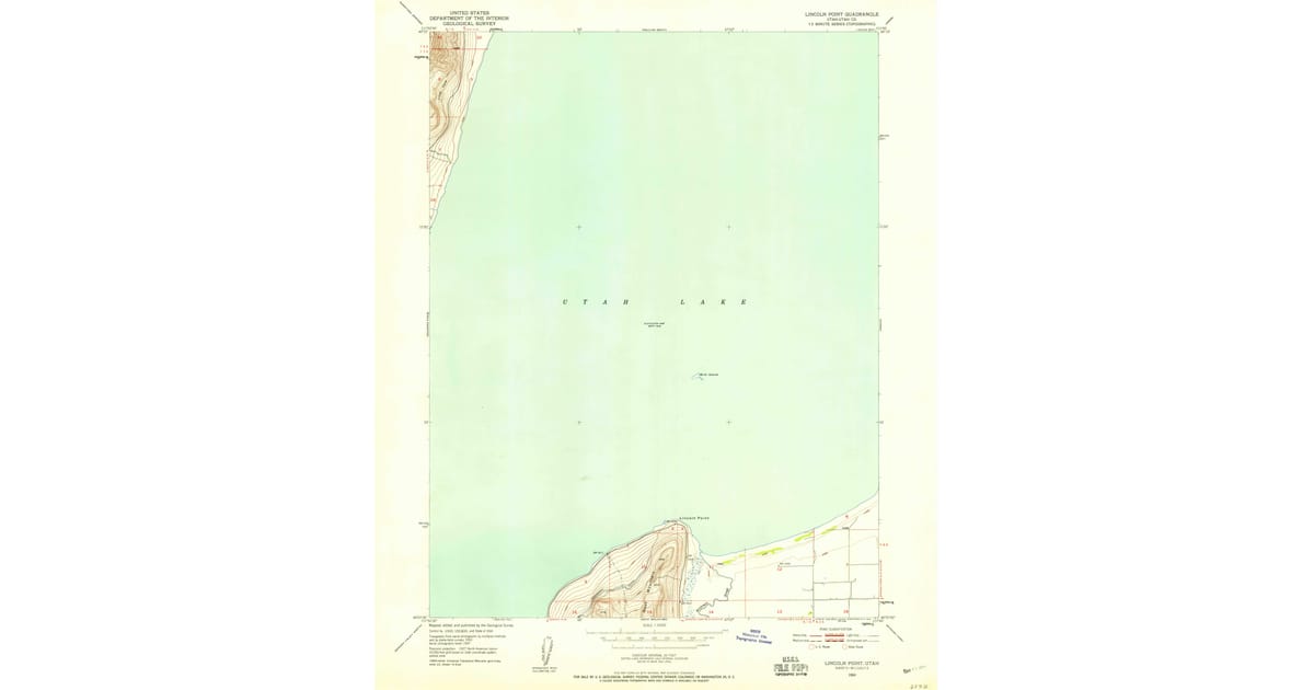 1950 Map of Lincoln Point, Utah County, UT — High-Res | Pastmaps
