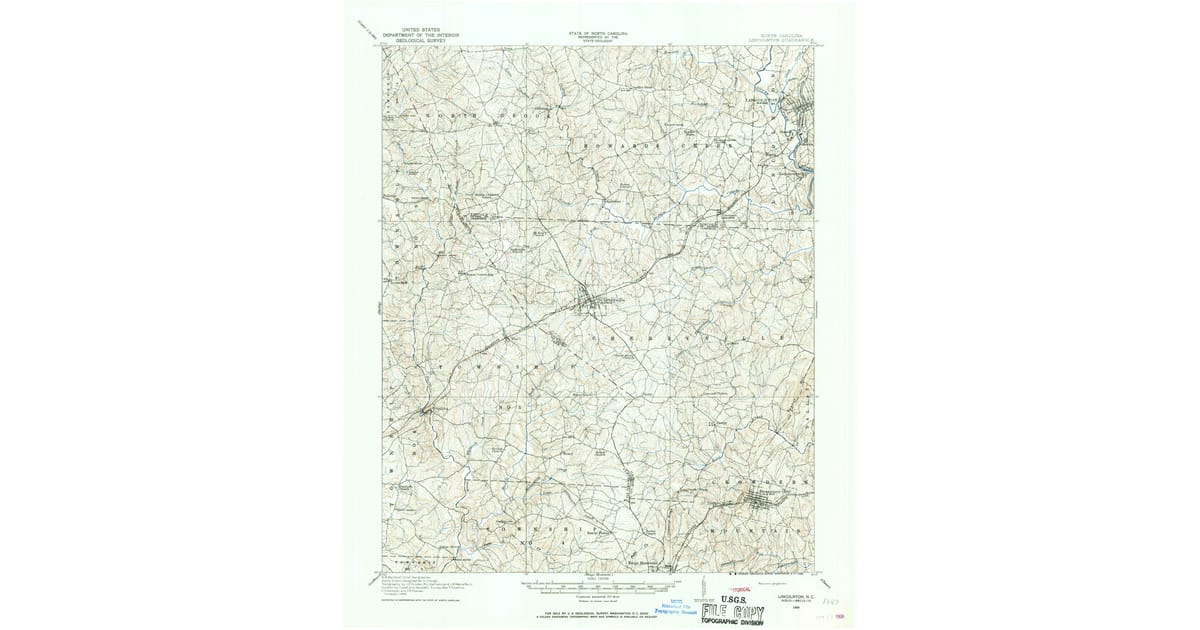 Old Maps of Baker Crossroads, NC for Metal Detecting | Pastmaps