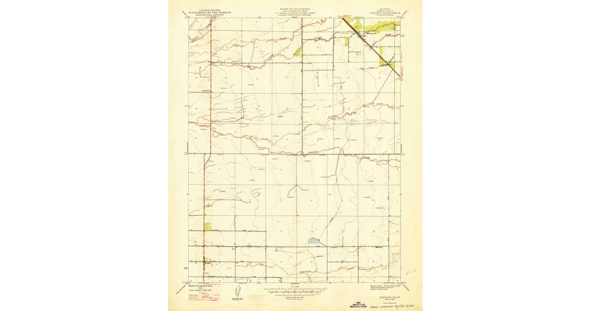 1948 Map of Lingard, Merced County, CA — High-Res | Pastmaps