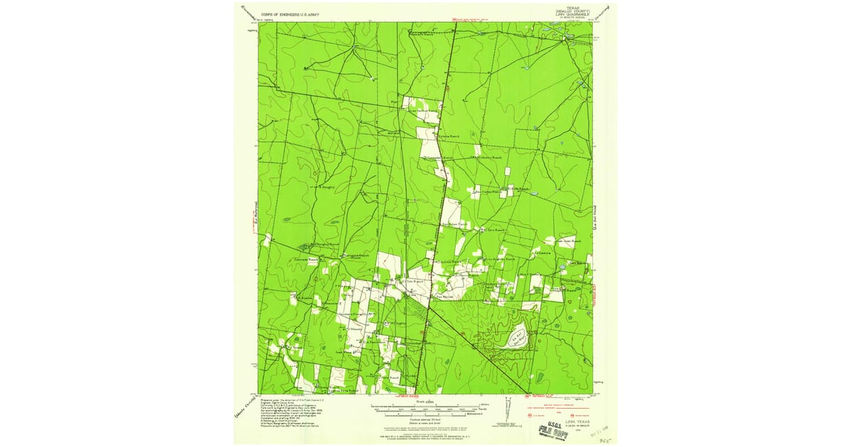 Old Maps of El Rucio Ranch, TX | Pastmaps