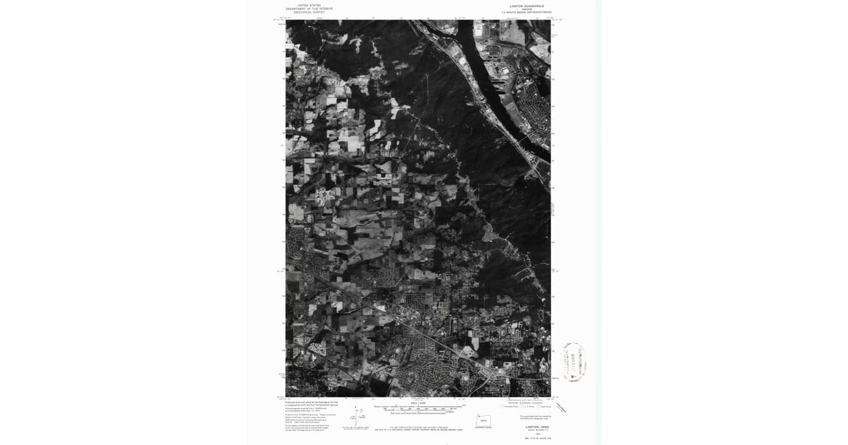1975 Map of Linnton, Multnomah County, OR — High-Res | Pastmaps