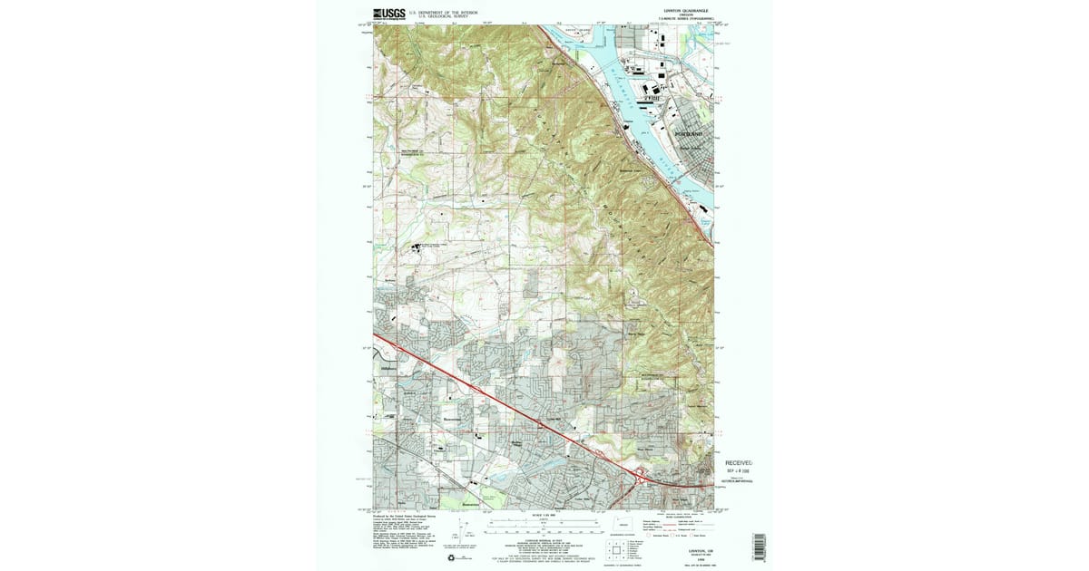 1990 Map of Linnton, Multnomah County, OR — High-Res | Pastmaps