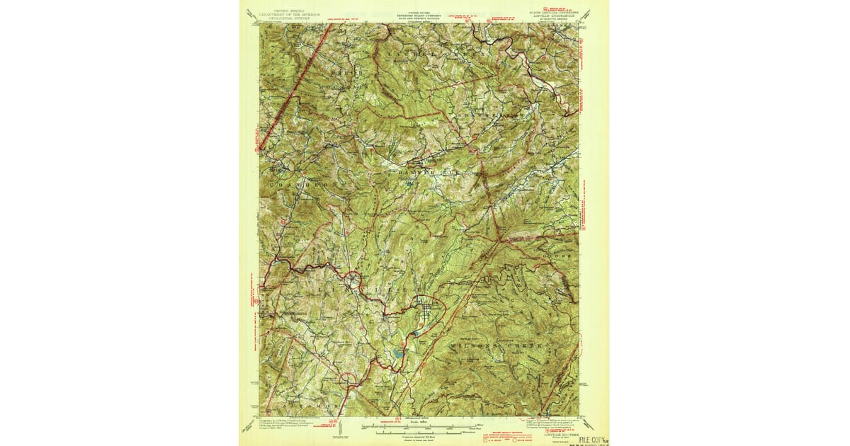 1944 Map of Linville, NC — High-Res | Pastmaps